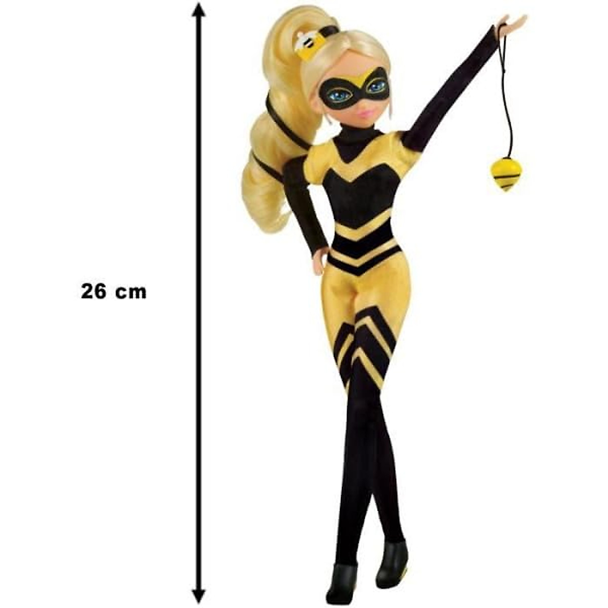 BANDAI Miraculous Ladybug and Cat Noir Toys Queen Bee Fashion Doll | Articulated 26cm Queen Bee Doll with Accessories Kwami | Chloe Superhero Queen Bee Figurine Dolls