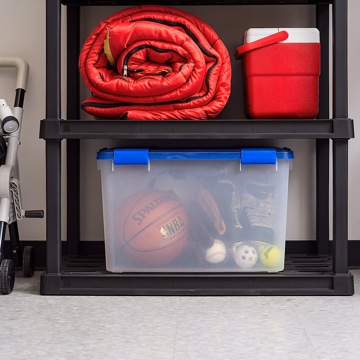 IRIS USA 3Pack 74qt WEATHERPRO Airtight Plastic Storage Bin with Lid and Seal and Secure Latching Buckles