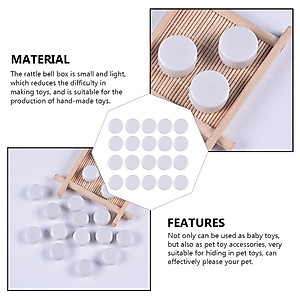 Gadpiparty 100Pcs 20MM Plastic Rattles Noise Maker Insert Rattle Toy Squeaker Ring Box Repair Baby Toy Rattle Box Repair Fix for Baby Pet Dog