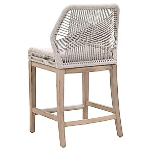 Star International Furniture Woven Loom 26" Fabric Outdoor Counter Stool - Gray