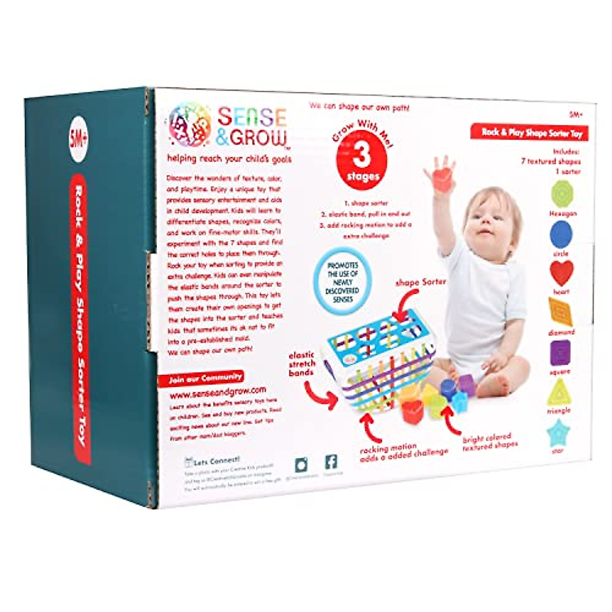 Be Amazing! Toys Sense & Grow Rocker & Shape Sorter Toy