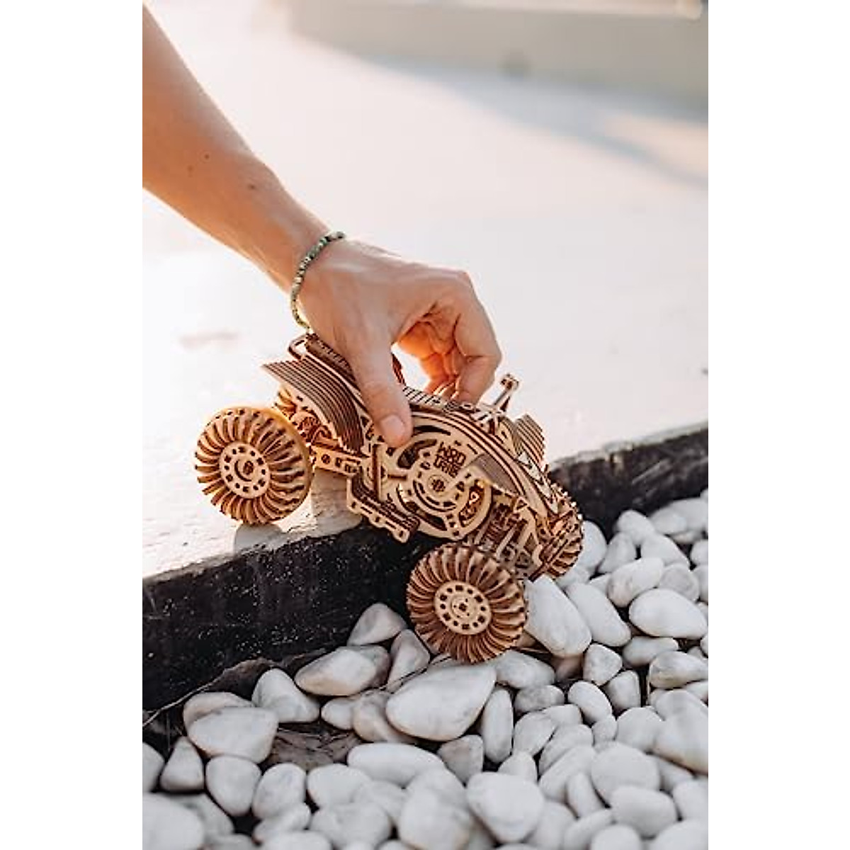 Wood Trick Quad Bike 3D Wooden Puzzles for Adults and Kids to Build - Rides up to 30 ft - Wooden Model Car Kits to Build for Adults - Model Kits for Adults - Challenging Project Hobby Kits