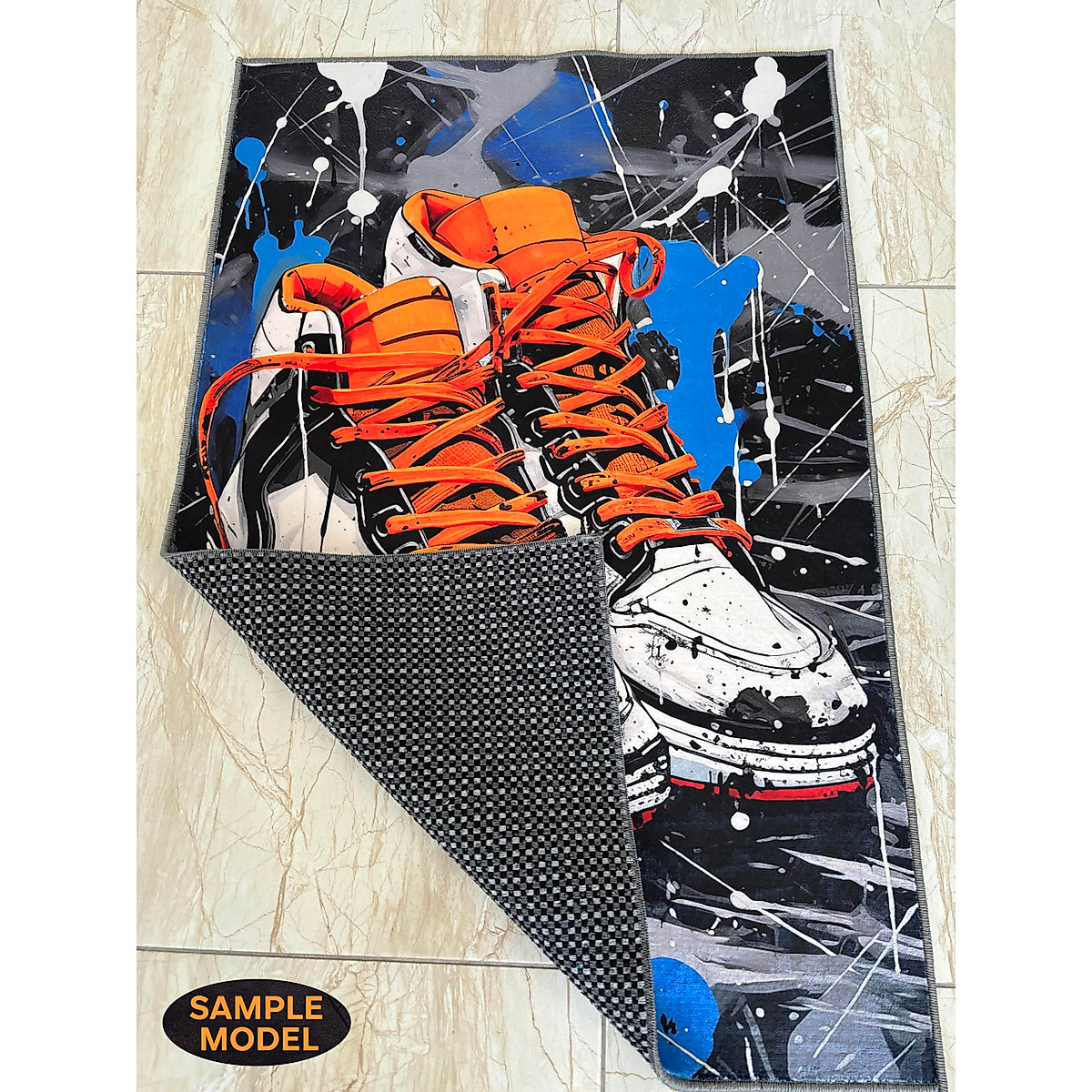 Generic Sneakers Graffiti Rug, Sneakers Rug, Sneakers Area Rug, Graffiti Area Rug, Sport Rug, Teen Room Rug, Sneaker Rug, Sneaker Area Rug RS1052ID.0 2x3 ft = 60x90 cm