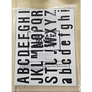 8 Sheets Self Adhesive Vinyl Letters Numbers Kit, Mailbox Numbers Sticker for Mailbox, Signs, Window, Door, Cars, Trucks, Home, Business(2 Inch,Black)