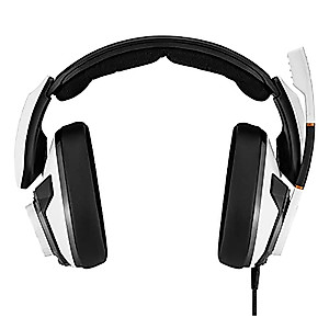 EPOS I Sennheiser GSP 601 Gaming Headset, Noise-Cancelling Mic, Flip-to-Mute, Ergonomic Headband, Foam Ear Pads, Compatible with PC, Mac, PS4, PS5, Xbox Series X, Xbox One, & Nintendo Switch (White)