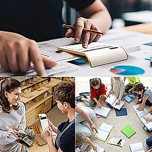 Podokas Rose Gold Calculator, 10 Digits Dual Power Basic Office Calculator, Desktop Office Supplies and Accessories with Large LCD Display (White)