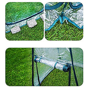 porayhut Pop Up Greenhouse Cover Flower House Mini Gardening Plant Flower Sunshine Room Room,Backyard PVC Greenhouse Cover for Cold Frost Protector Gardening Plants