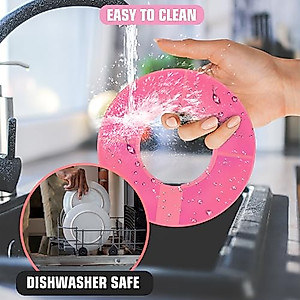 Snack Bowl for Stanley Cup - Silicone Snack Ring For Stanley Cup 1.0 H2.0 40oz Tumbler with Handle - 40 Oz Reusable Tray Platter For Stanley, Portable Snack Holder For Stanley Cup Accessories (Pink)