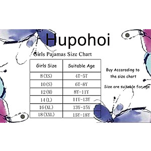 Hupohoi Girls Satin Pajamas Dress Button Down Silky Sleepwear Nightgown Short Sleeve Nightshirt Dresses, Rose, 12