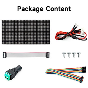 64x32 2048 RGB Full Color LED Matrix Panel 2.5mm Pitch P2.5, Display Text/Colorful Image/Animation Adjustable Brightness Chainable Design,Compatible with Raspberry Pi / Raspberry Pi Pico / ESP32