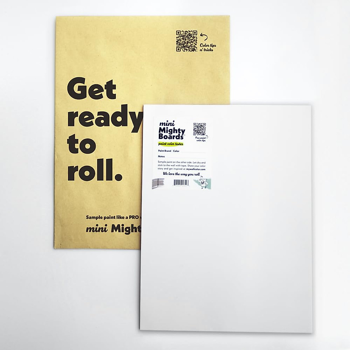 Mighty Board Minis Polystyrene Paint Color Test Panels, 12" x 9", Set of 5, White