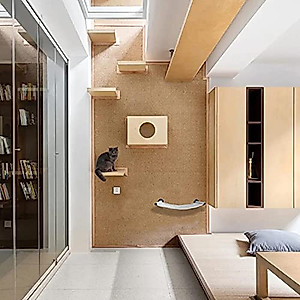 NEECONG Cat Hammock Wall Mounted Cat Wall Shelves Furniture for Sleeping, Playing, Climbing, and Lounging - Metal Bracket Easily Holds up to 45 lbs…