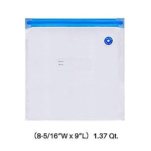 FOYO 18-quart vacuum zipper bag, vacuum-sealed food storage bag, double-layer zipper design, BPA-free