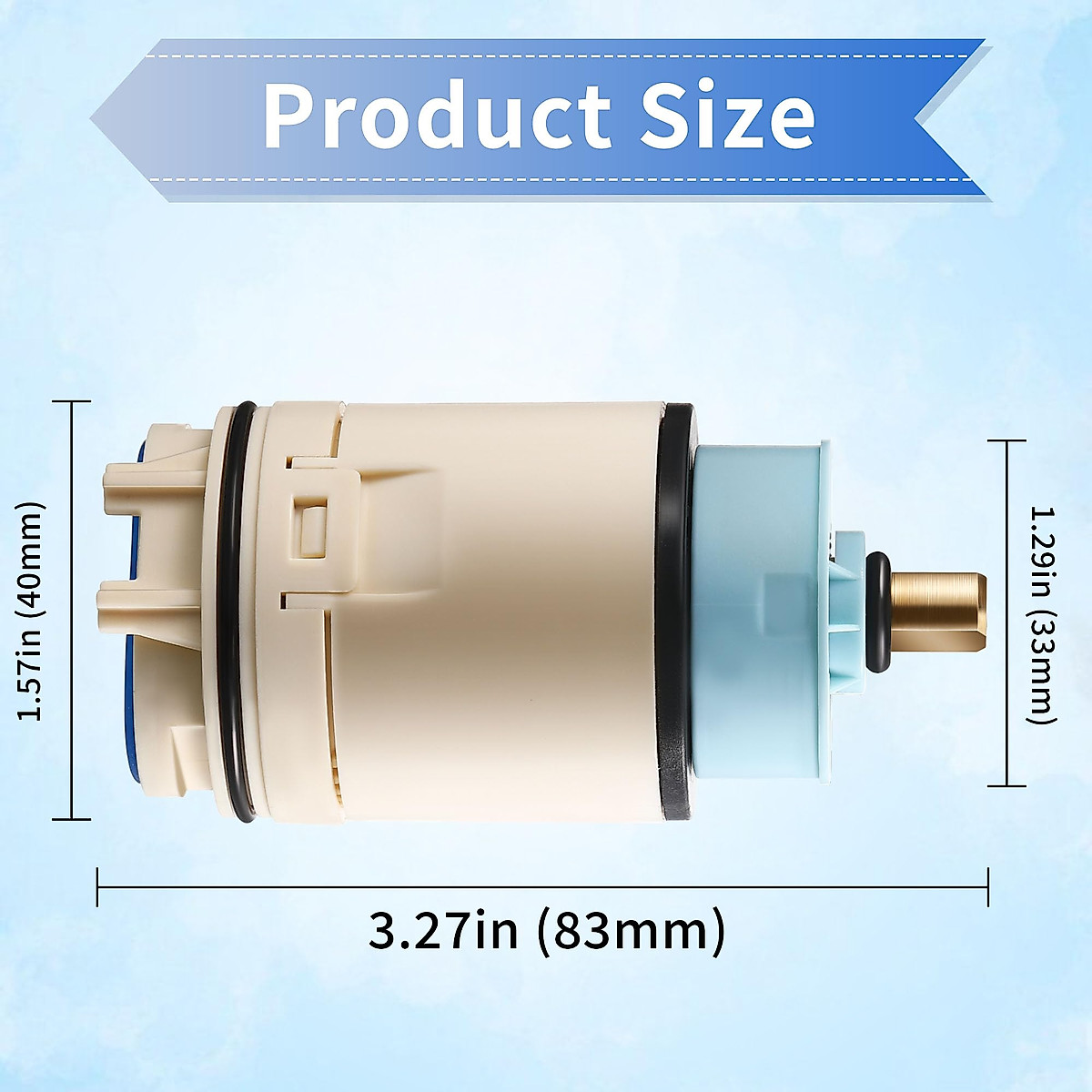 Dreyoo Single Function Pressure Balance Cartridge Replacement for RP70538, Shower Cartridge Compatible with Peerless and Delta Single Handle Tub/Showers Faucet (Check Valve Not Included) (2 Pack)