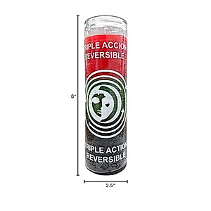 7 Day Candle 3 Color Triple Action Reversible- Red/Green/Black