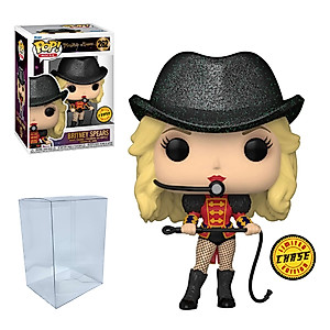 Britney Spears - Circus [Chase] Funko Pop with Protector Bundle – Includes Rocks: Britney Spears - Circus Pop #262 Chase Version with Blue Salamander Emporium Plastic Protector Case