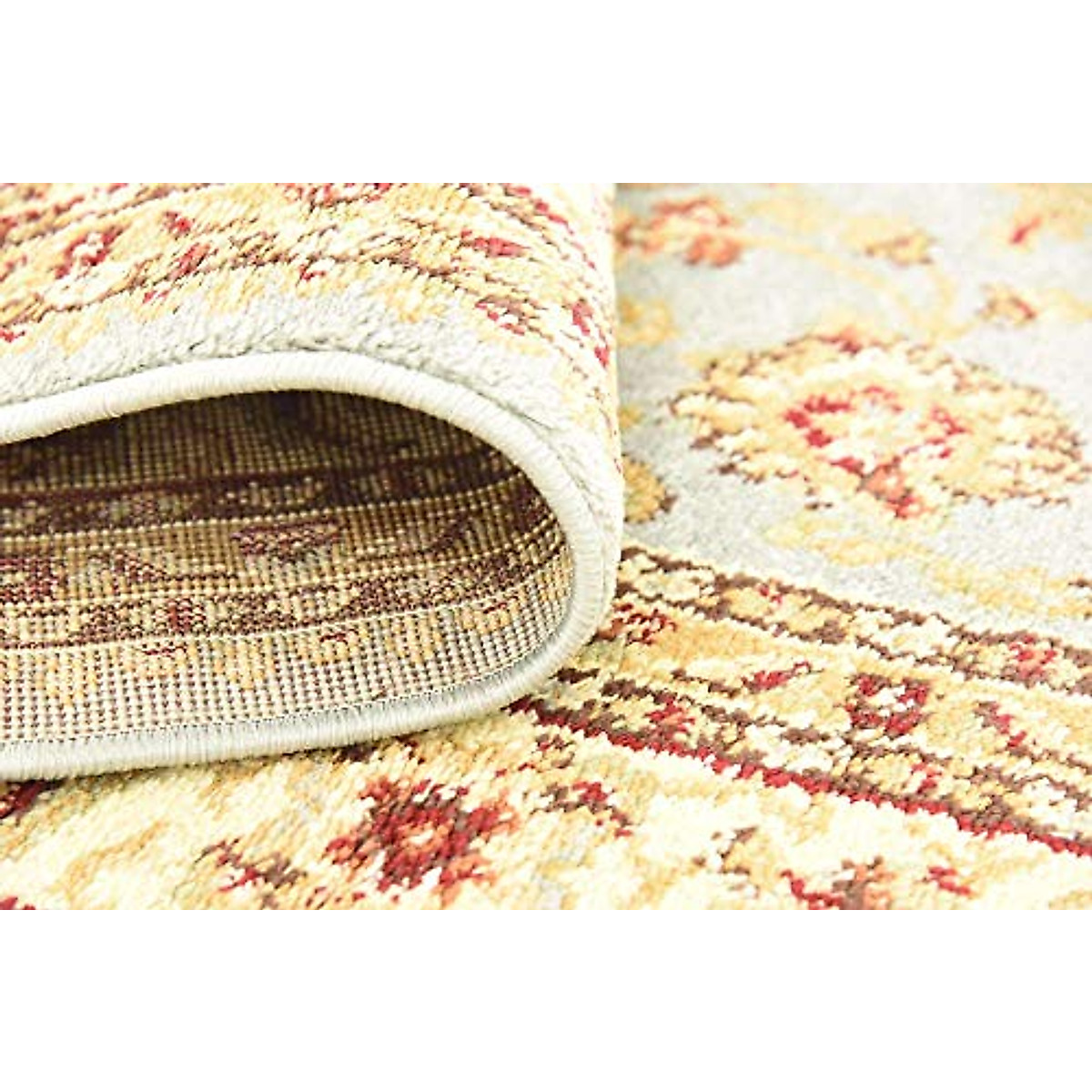 Unique Loom Voyage Collection Traditional Oriental Classic Intricate Design Area Rug (4' 0 x 6' 0 Rectangular, Light Blue/Gold)