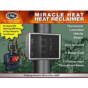 US Stove MH8 Miracle 8" Heat Reclaimer , Black
