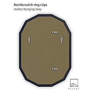 Frameless Scalloped Wall Mirror for Bathroom - Rectangle 20'' X 28'' X 1" Beveled Edge Frameless Rectangle Bathroom Mirror for Wall