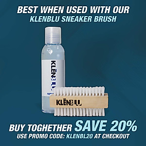 Premium Professional Sneaker Cleaner by KlenBlu - Liquid Shoe Cleaning Solution - Restore Whites, Leather, Suede, Canvas, Knit, Mesh, Rubber and Other Fabrics