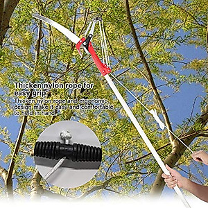 Hilitand Tree Trimmer,4 Wheels Sharp Garden Pruning Shear Tree Trimmer Clipper Trimming Tool,(Rod not Included),Safe and Durable