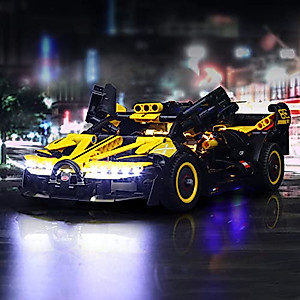 BrickBling LED Light for Lego Technic Bugatti Bolide 42151 Building Toy Set, Creative Lighting Kit Compatible with Lego 42151, for Lego Technic Car Fans (Bricks Not Included)