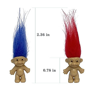 10PCS DIY Vintage Lucky Troll Doll Mini Action Figures Cake Toppers Dollhouse Dolls for Party Favors, Collections, Arts and Crafts …