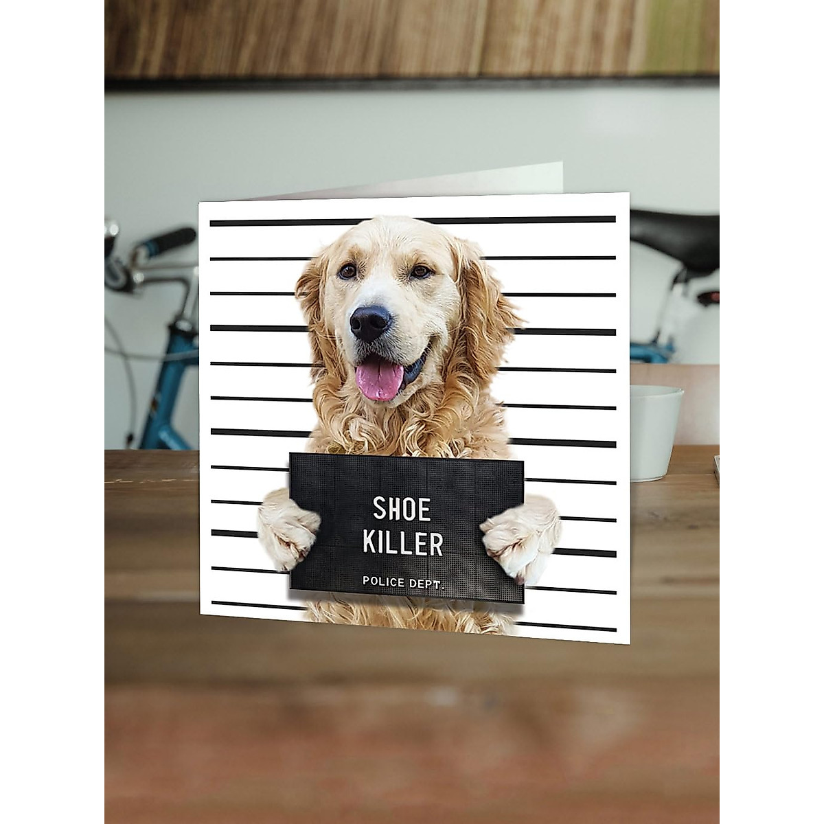 Brainbox Candy - Funny Birthday Cards - 'Shoe Killer' - Cute Dog Cards - Golden Retriever Dog Owners - Pet Dog Lovers - Cheeky Birthday Cards for Him Her Men Women Partner Friend