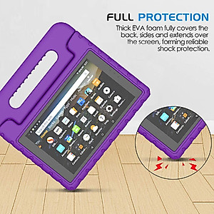 Foam Case for Fire HD 10 10.1 inch Tablet Case (5th/7th/9th Generation, 2015/2017/2019 Releases) Kid-Proof & Shockproof Sturdy Case Soft Durable Foam Cover with Portable and Foldable Handle