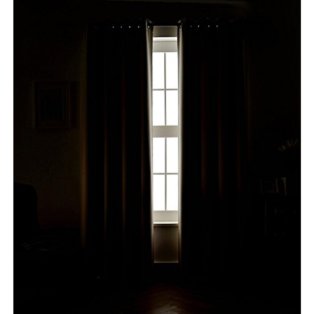 MIUCO Room Darkening Grommet Blackout Window Curtains for Living Room Curtains Panels Set of 2 52x63 Inch Begie, 2 Tie Backs Included