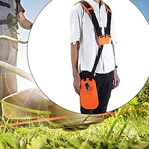 Akozon Garden Trimmer Strap, Pruner Harness Double Shoulder Padded for Lawn Mower