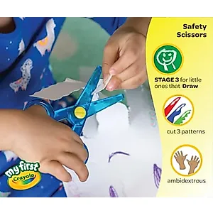 Crayola My First Safety Scissors, Toddler Art Supplies, 3ct