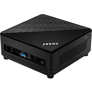 MSI Cubi 5 Mini PC: Intel Core i3-10110U, 8GB DDR4 (1x8GB) 2666MHz, 256GB SSD, WiFi 6, Bluetooth 5.1, USB Type-C, Dual Display, Energy Efficient, Black, Windows 11 Home: 10M-692US