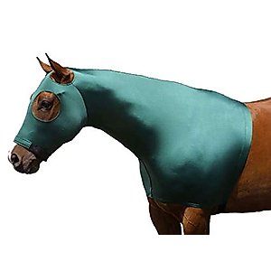 Sleazy Sleepwear for Horses Med Solid Zipper Stretch Hood- Silver