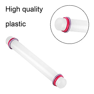 2 Pcs Adjustable Rolling Pin with Removable Rings Non Stick Fondant 9 Inch Rolling Pin for Dumpling Dough Roller Baking Dough Pizza Pie Pastries Pasta Cookies