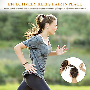 Tyfthui 200 Pcs Hair Ties for Thick Hair No Damage, Elastic Ponytail Holders, Hair Elastics Hair Bands Rubber Bands for Women's Hair (Color A)