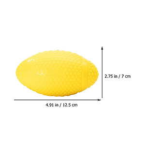 Yustery 2Pcs Dog Squeaky Balls Toys Plastic Rugby Football Toys Interactive Dog Toys Dog Bite Toys