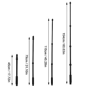 Shanrya Mic Boom Arm, Boom Pole Holder, High Durability Aluminium Alloy CNC Technology Boom Pole for Interview/ TV Applications/ Video Production(4 Knots)