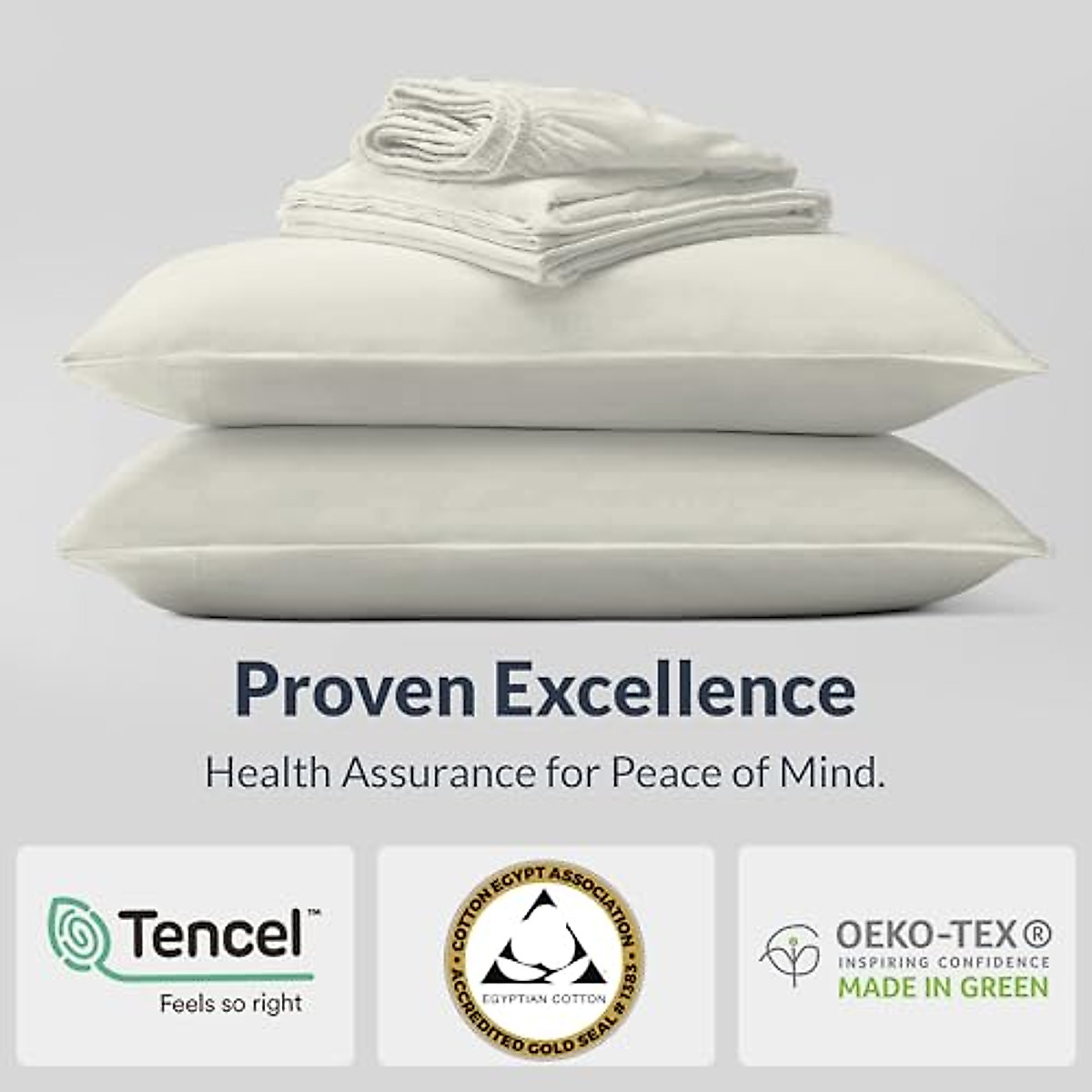 Eucalyptus Tencel Lyocell Pillow Cases - Cooling, Light, Temperature Regulating, Skin-Friendly Pillow Cover - Thin, Crisp and Breathable Percale Pillowcases - (Ivory, King)