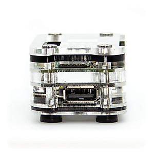 C4Labs Zebra Zero4U Case – for Raspberry Pi Zero/Zero W & Zero4u USB hub Rev 2 (Black Ice)