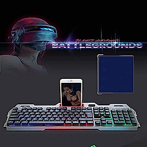 YXHS RGB Gaming Keyboard and Backlit Mouse Combo,USB Wired Backlit Keyboard,LED Gaming Keyboard Mouse Set for Laptop PC Computer Game and Work