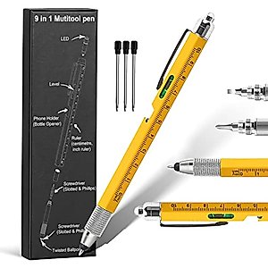 Ainkedin Gifts for Men, 9 in 1 Multitool Pens Birthday Gifts for Men unique Cool Stuff Easter Dad Gifts from Daughter Gifts Memorial Gifts for Dad Teacher Gifts for Him Tech Gifts Mothers Day Gifts