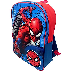 Marvel Spiderman 15" School Bag Backpack (Red-Blue)