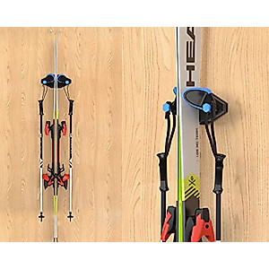 Skifavs Ski Wall Mount, Snowboard Wall Storage Rack, Ski & Snowboard Rack For Garage Wall, Damage-Free Ski Storage Rack, Ski Holders For Wall, Snowboard Display （1 Pack)