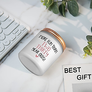 60th Birthday Gifts for Women, Men- Funny Happy 60th Bday Gift Ideas- Turning 60 Year Old Birthday Present for Best Friends, Wife, Mom, Dad, Sister, Grandma- Lavender Candles