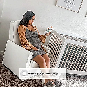 Delta Children Clair Slim Nursery Glider Swivel Rocker Chair, Navy