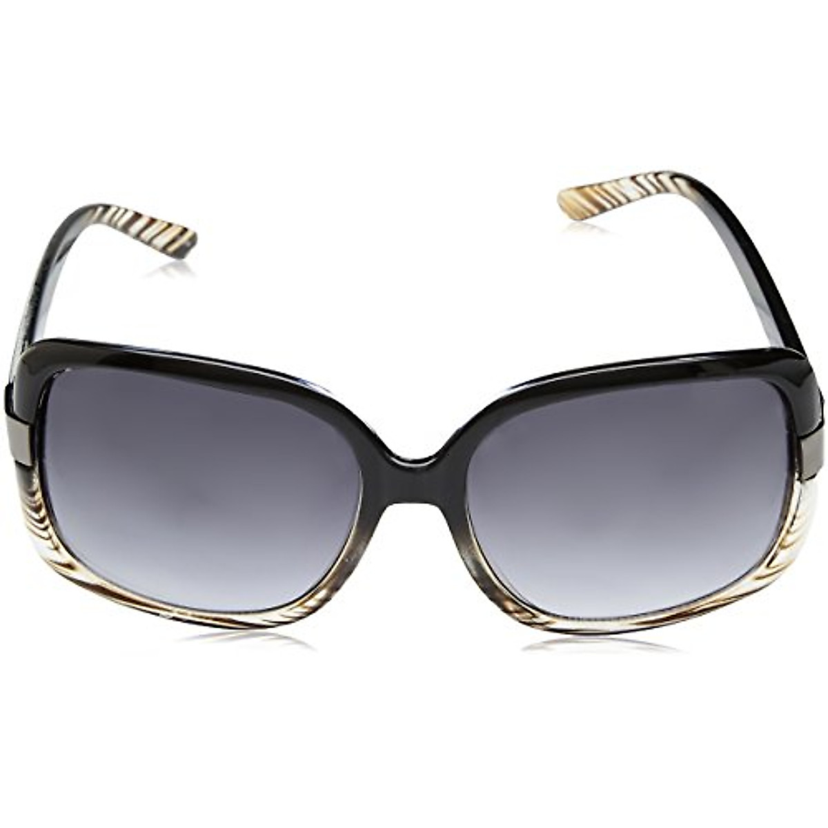 TAHARI womens Th124 Glamorous Oversized UV Protective Women s Rectangular Sunglasses Elegant Gifts for Women 58 mm, Black Fade, mm US