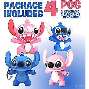 4PCS Cartoon Key Chains for Kids Girls Boys Cartoon Couple Keychain for Keys Backpack Bag Phone Keychain Gift for Birthday Christmas New Year