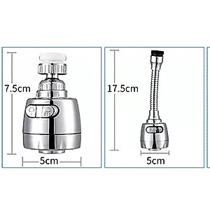 Furiencindy 2 faucet sprayer attachment, rotatable 360° faucet, with removable hose adapter attachment,splash-proof extension faucet, booster shower and water saving device, with two adjustment modes.