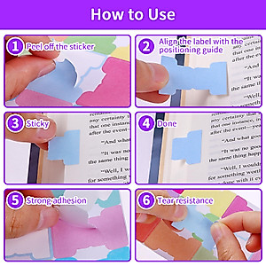 Bewudy Sticky Index Tabs 240PCS Writable Sticky Notes Flags Paper Tabs Page Markers Double Sided Book Tabs Annotation Tabs, for Labeling Classifying Planning, 12 Colours